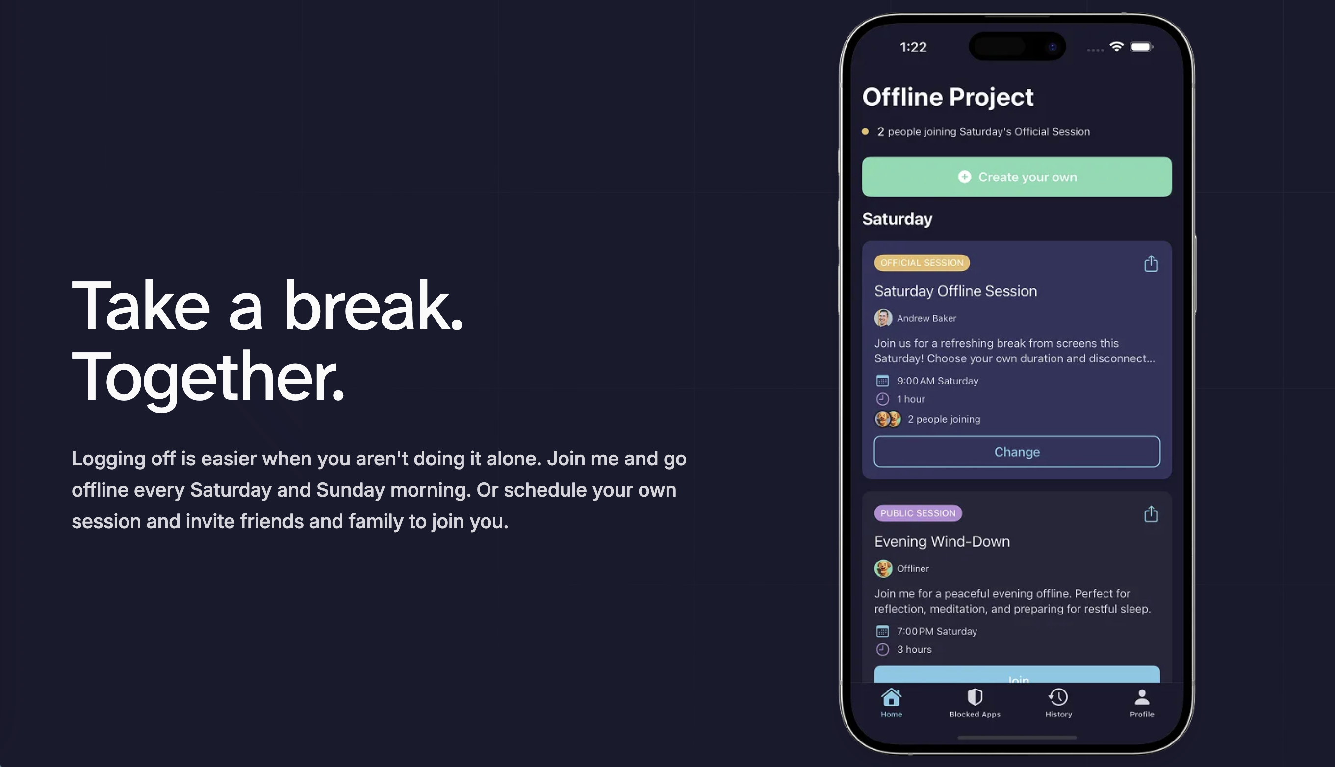Offline Project - Take a break. Together.